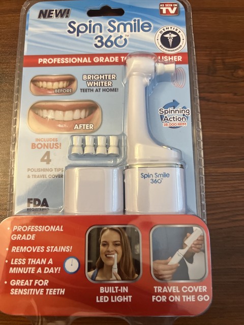Spin Smile 360 Professional Grade Tooth Polisher as Seen on TV With ...