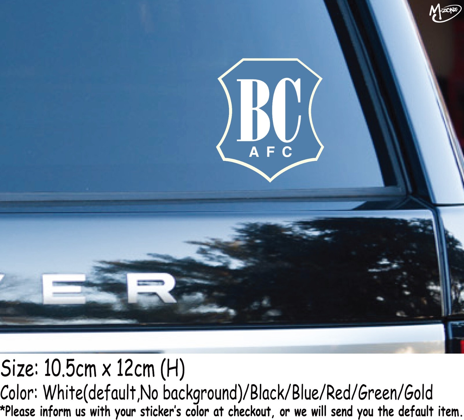 Bradford City Reflective Car Sicker England Football Stickers Decals ...