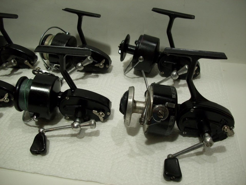 Vtg/ANTIQUE Lot (8) MITCHELL 300 OPEN-FACE SPINNING REELS 1960-70's ERA ...
