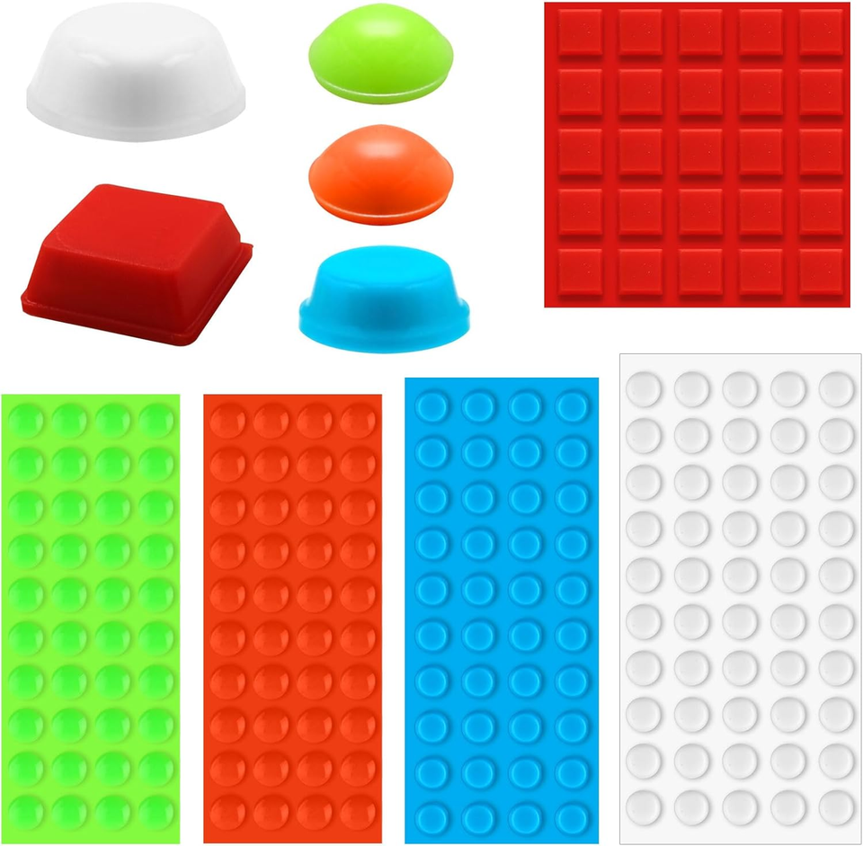 195Pcs Bump Dots for Visually Impaired, Silicone Braille Stickers Low ...