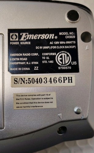Emerson CK5029 AM/FM LED Clock Radio | eBay