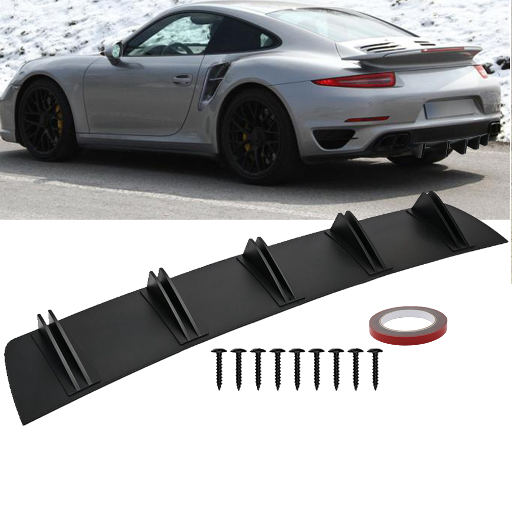 For Porsche 911 Rear Diffuser Shark 5-Fins Bumper Splitter Spoiler Chin ...