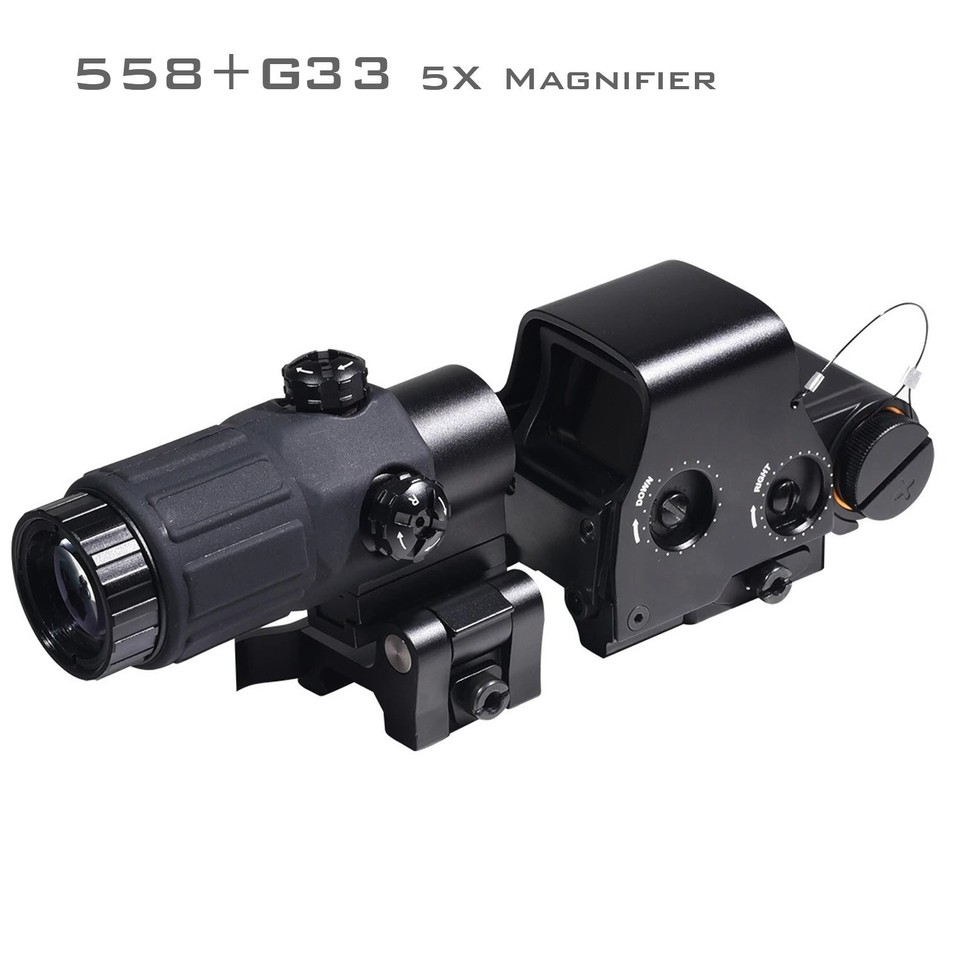 G45 5X G43 G33 3X QD Magnifier 558 Red Green Dot Holographic Reflex ...