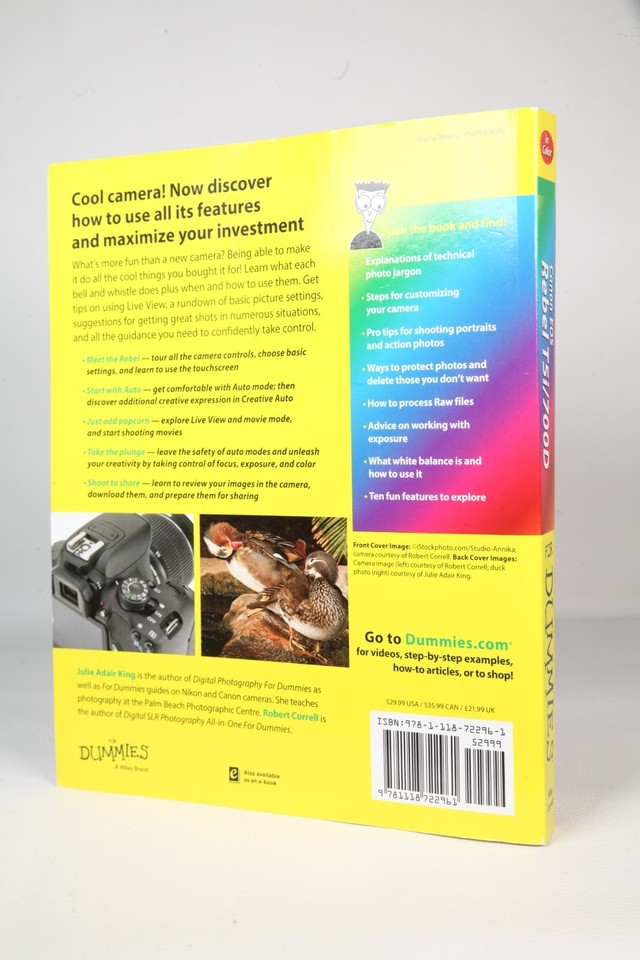 Canon EOS Rebel T5i/700D For Dummies by Robert Correll, Julie Adair King 9781118722961 | eBay