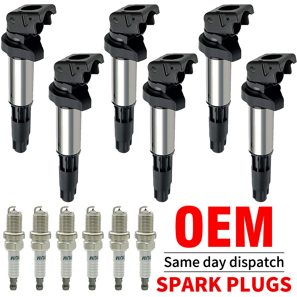 6X Ignition Coil & 6 Spark Plug For BMW 325i 328i 330i 530i X3 X5 X6 ...