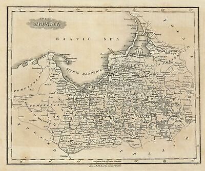 1828 Malte-Brun Map of Prussia or Northern Germany | eBay