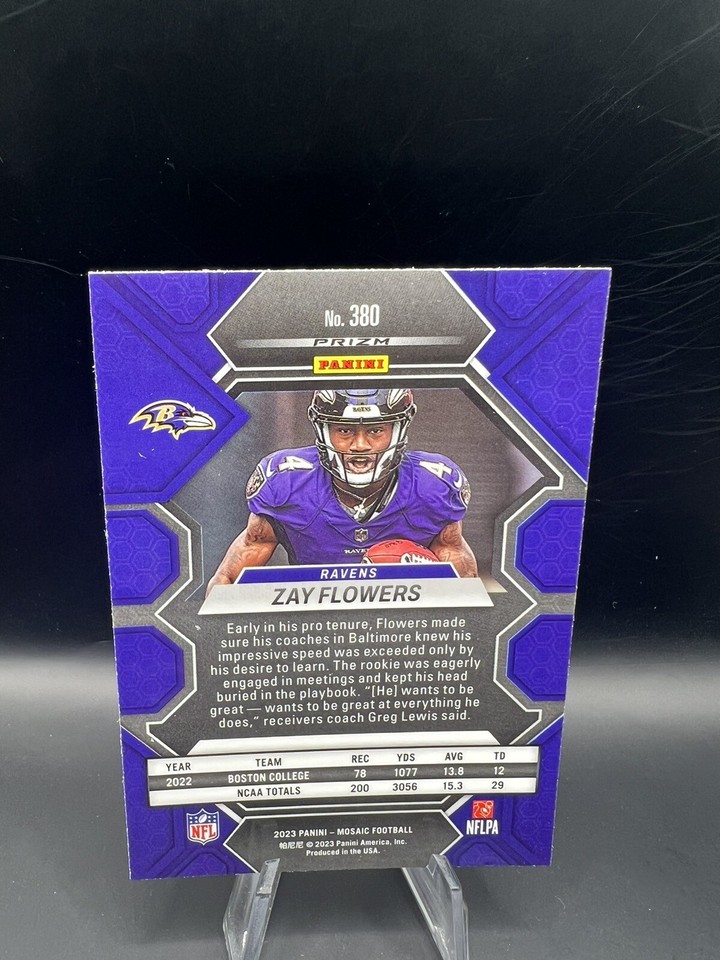 2023 Mosaic Zay Flowers Rookie Card Silver Mosaic - Baltimore Ravens | eBay