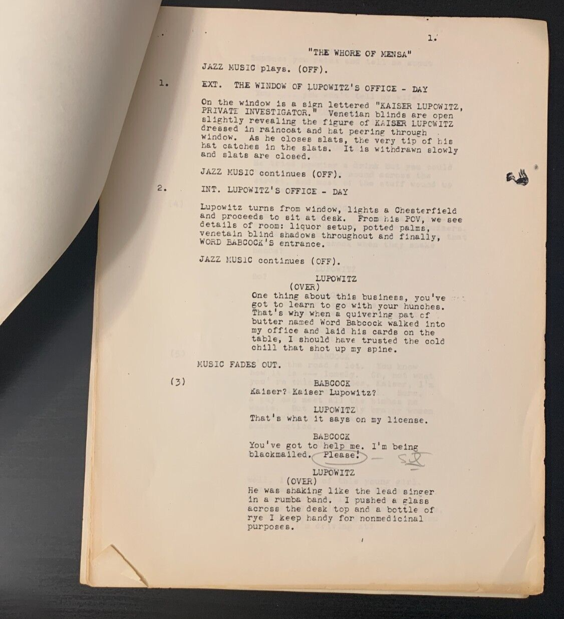 (6) Six Unproduced Original Independent Film Screenplays 70s-2000s ...