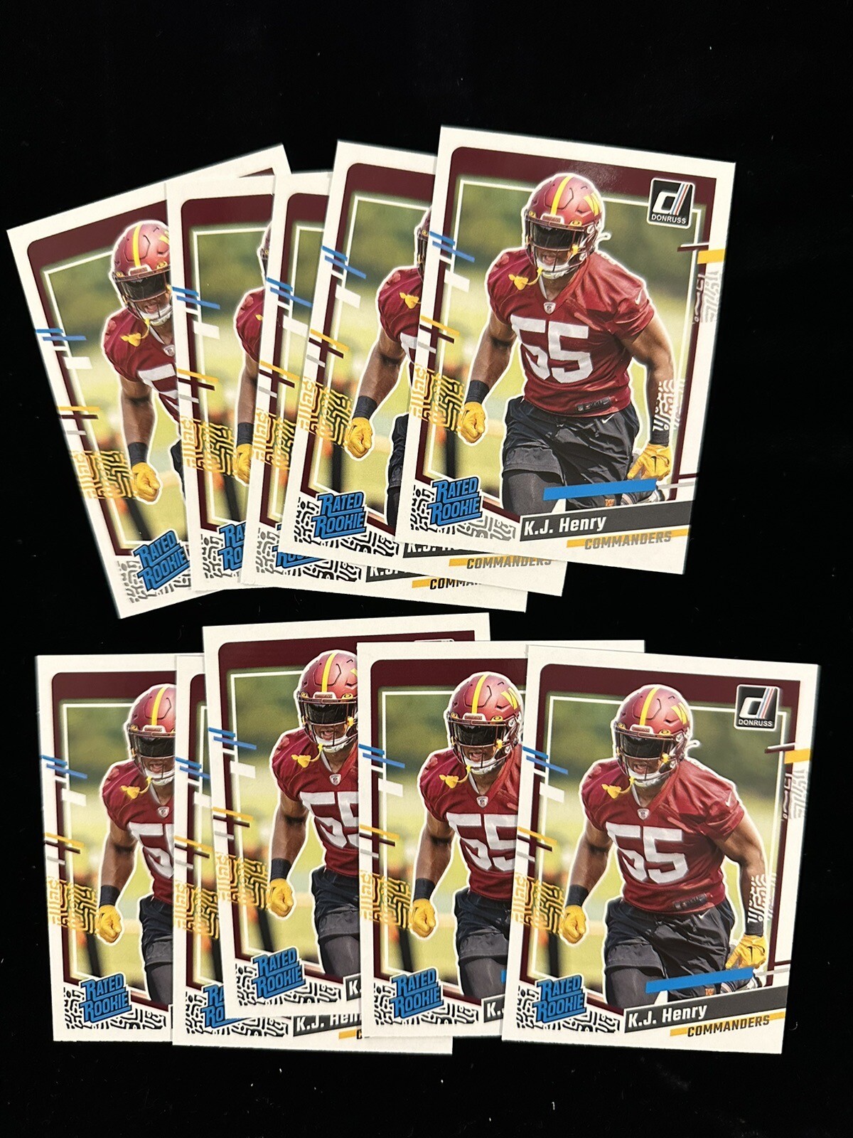 25 Card Lot 2023 Donruss Football Rated Rookie cards K.J. Henry #400 | eBay