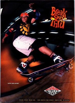 Vision Street Wear Gator Mark Anthony Skateboard Clothing Print Ad Wall ...