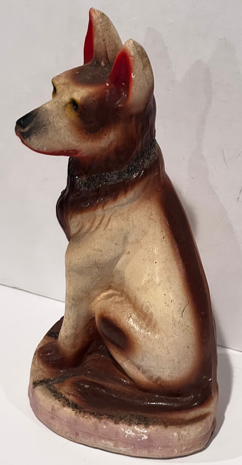 ANTIQUE CARNIVAL CHALKWARE GERMAN SHEPARD DOG 11" EXCELLENT | eBay
