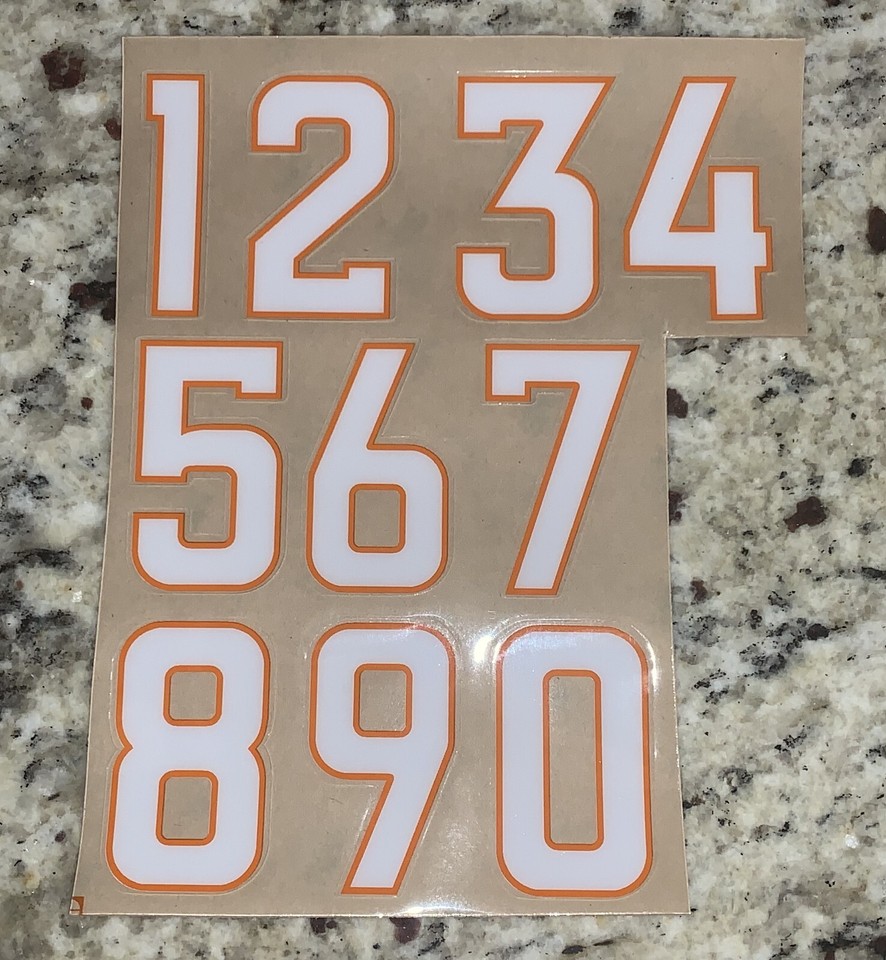 DENVER 2024 Current Football Helmet Numbers Decals 2" FULL Size 3M ...