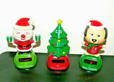 Solar Powered Dancing Toys ~ Santa~Christmas Tree~Puppy Dog ~ Christmas ...