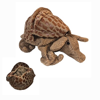 Folkmanis Plush Armadillo Full Body Hand Puppet Roll into Ball Brown ...