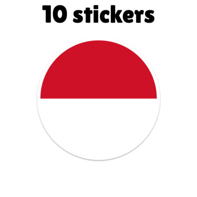 Monaco Round Circle Flag Sticker Decal Vinyl Fade & Waterproof | eBay ...