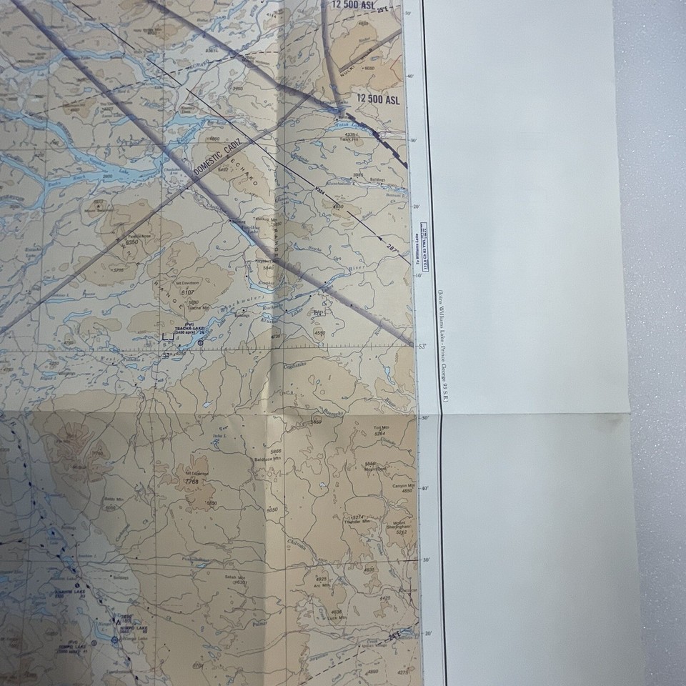 Ocean Falls Ootsa Lake Canada 1984 Aeronautical Information Topo Map ...