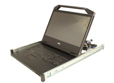 Dell 18.5" LED TFT KMM Rack Monitor Keyboard Console DKMMLED185-201 ...