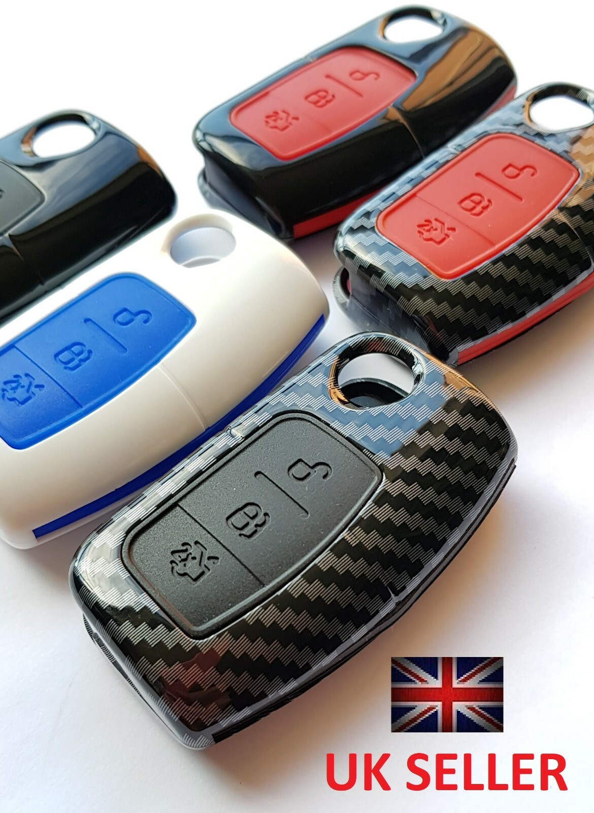 FORD KEY FOB FIESTA KUGA ZETEC MK2 BMAX CMAX COVER 3 BUTTON REMOTE FLIP ...