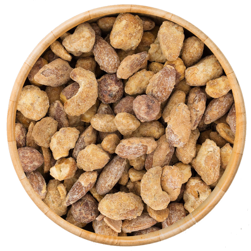 Nuss Mischung in Karamell mit 4 Nusssorten Nuß Mix Mandeln Cashew ...