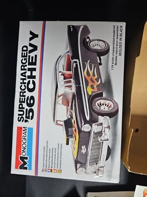 Vintage 1979 Monogram SUPERCHARGED '56 CHEVY MODEL KIT 2255 Unassembled ...