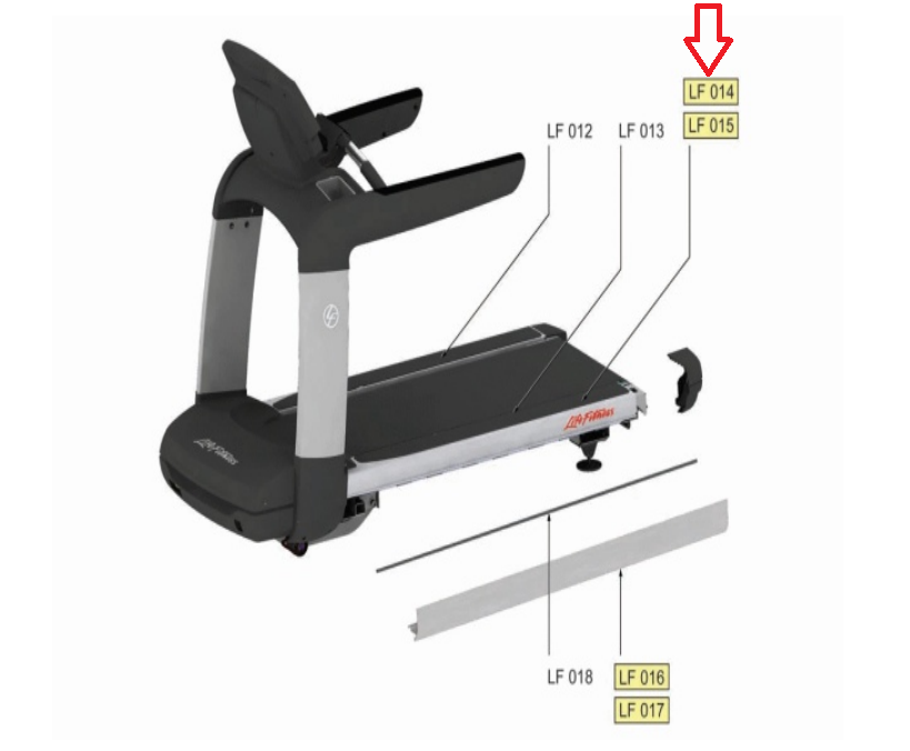 Life Fitness Treadmill Right Upper Extrusion Anti Slip Pad Kit GK65 ...