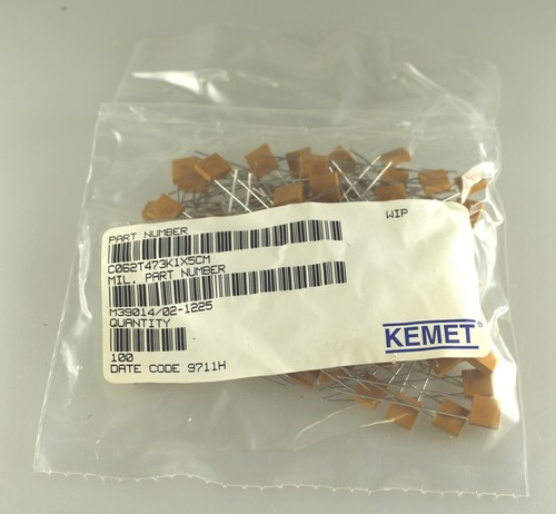 .047uF 100V DC Radial MLCC Capacitor .047mfd 100VDC M39014/02-1225 ...