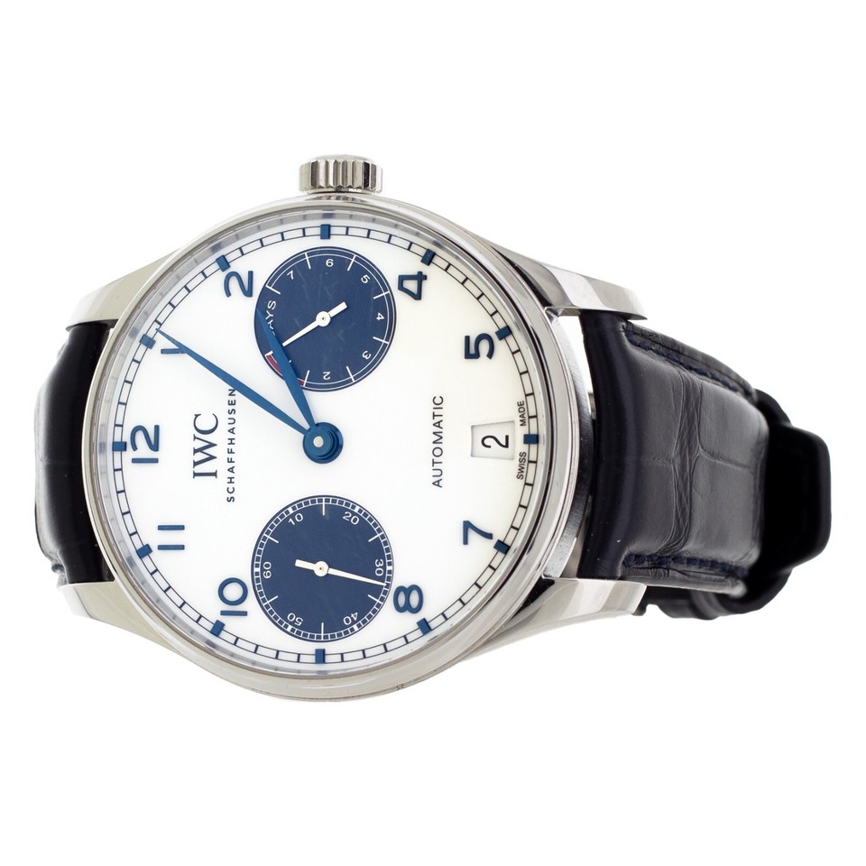 IWC Portugieser Automatic White Dial 42.3mm IW500715 Full Set | eBay