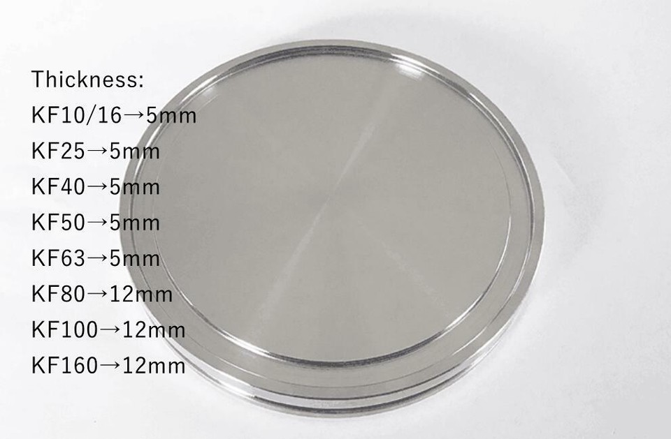 KF16 KF25 KF40 KF50 KF63 KF80 KF100 KF160 Flange Blind Cap Vacuum ...