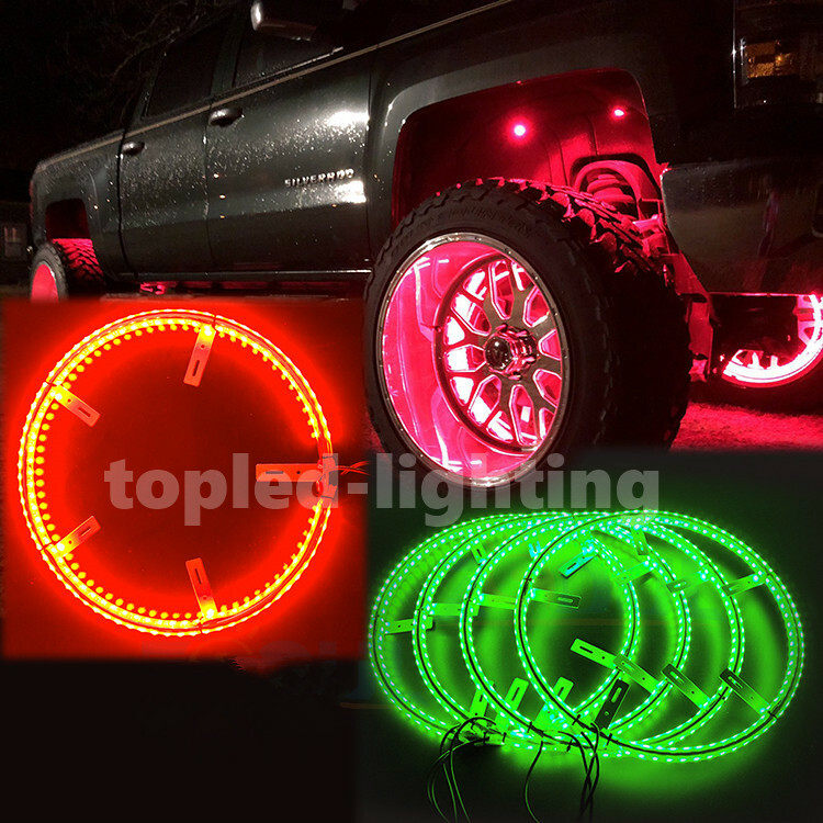 14 inch Double Side Led Light Strip RGB Wheel Ring Light Kit for ...