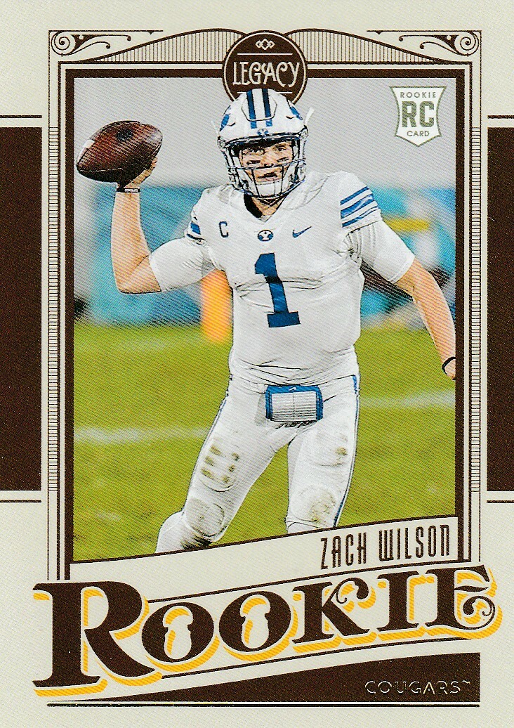 ZACH WILSON 2021 LEGACY ROOKIE CARD 143 BYU COUGARS NEW YORK JETS | eBay