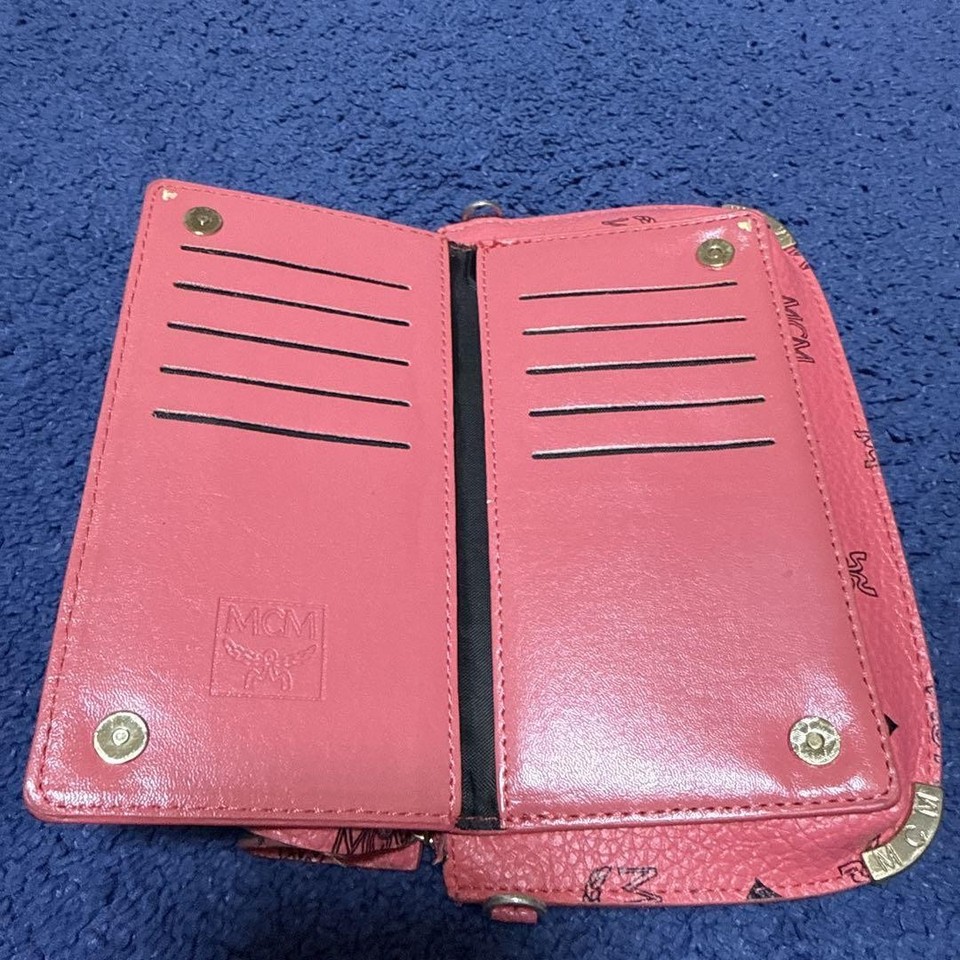 MCM Pink Coin Case Wallet Card Case | eBay