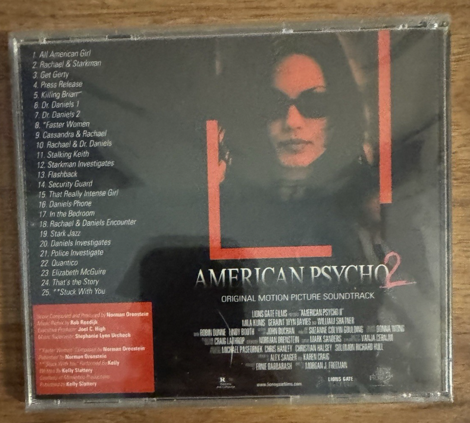AMERICAN PSYCHO 2 SOUNDTRACK - CD-MUSIC BY NORMAN ORENSTEIN - NEW ...