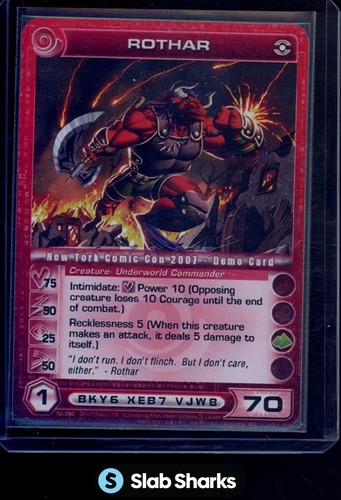 2007 CHAOTIC NEW YORK COMIC CON DEMO CARD ROTHAR | eBay