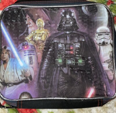 Star Wars Insulated Lunch Box Zipper 2015 Darts Vader Luke Skywalker ...