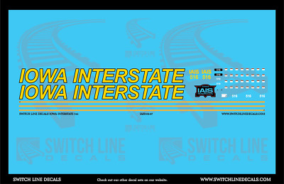 HO Scale Iowa Interstate 516 Locomotive Decal Set | eBay