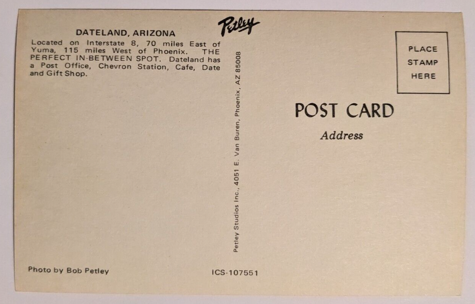 Dateland Arizona Post Office Restaurant Curio Shop Old Cars Vintage ...