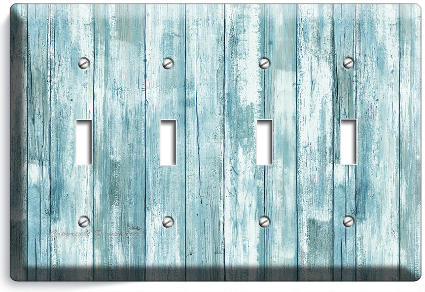 RUSTIC OLD AGED RECLAIMED BEACHWOOD WOOD PLANKS LIGHT SWITCH PLATES ...