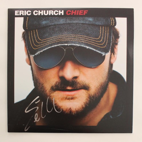ERIC CHURCH SIGNED AUTOGRAPH ALBUM VINYL RECORD - CHIEF COUNTRY MUSIC W ...