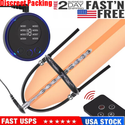 Electric E-stim Set Silicone Penis Urethral Sounding Stretcher Plug Bead Dilator | eBay