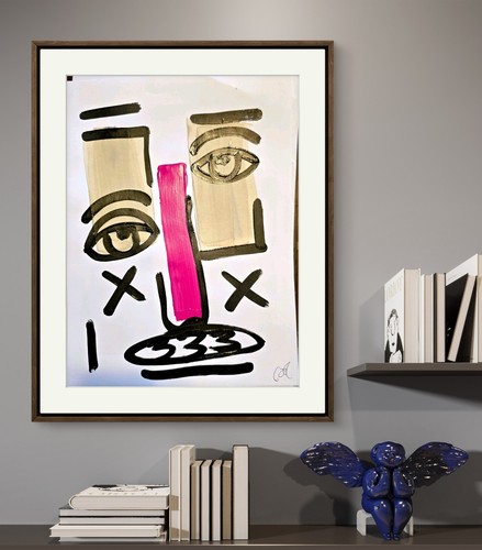 CORBELLIC THREE MOUTH 12X9 GALLERY PAPER COLLECTIBLE FINE ART ORIGINAL ...