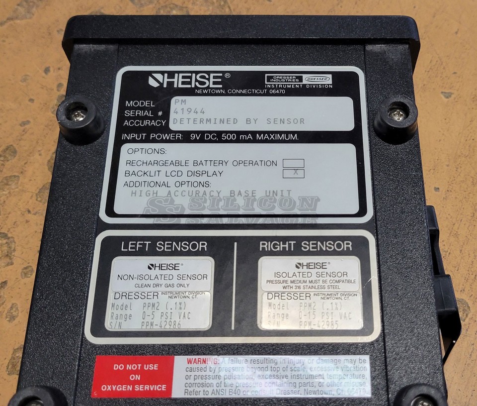 HEISE PM Digital Display Pressure Indicator High Accuracy Base Unit | eBay