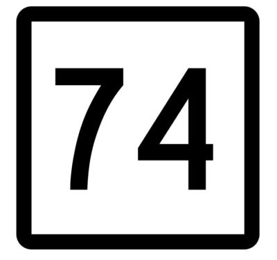 Connecticut State Highway 74 Sticker Decal R5104 Highway Route Sign | eBay