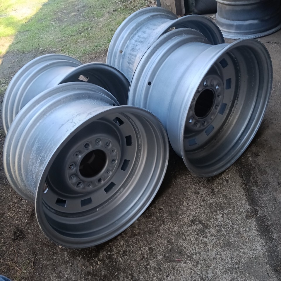 73-87 Chevy Truck Rally Wheels 15x8 4 Wheel Drive Sandblasted & Painted ...