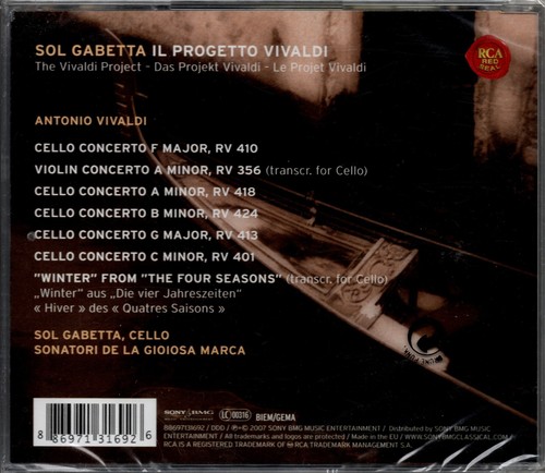 SOL GABETTA - IL PROGETTO VIVALDI / CD ALBUM / NEUF SOUS BLISTER D ...