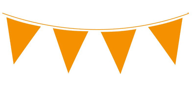 Large Orange Pennant / Bunting Banner - Perfect Decoration For ...