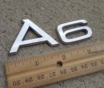Audi A6 emblem badge decal logo letters trunk rear OEM Genuine Factory ...