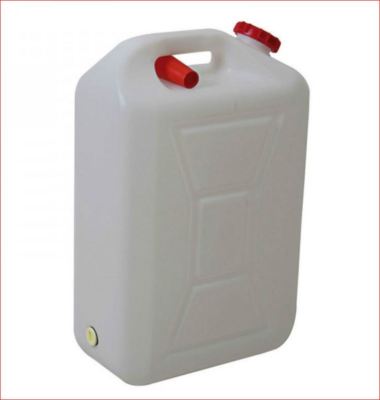 20 Lt Water Jerry Can White Plastic Camping Storage Container Pourer ...