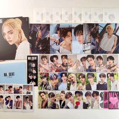 STRAY KIDS Mini Album 'MAXIDENT' Official Photo Cards, Mini Poster, 4 ...