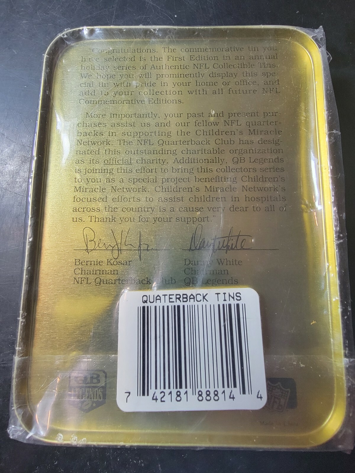 NFL QB Legends #14 Y.A.TITTLE Collectible 2 Deck Playing Cards w/ Tin ...