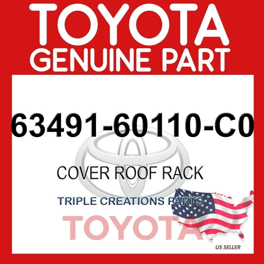 63491-60110-C0 Genuine Toyota Cover Roof Rack Leg Front RH 6349160110C0 ...